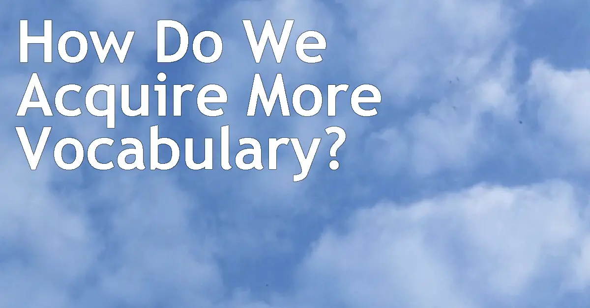 How Do We Acquire More Vocabulary? - Reaching Fluency